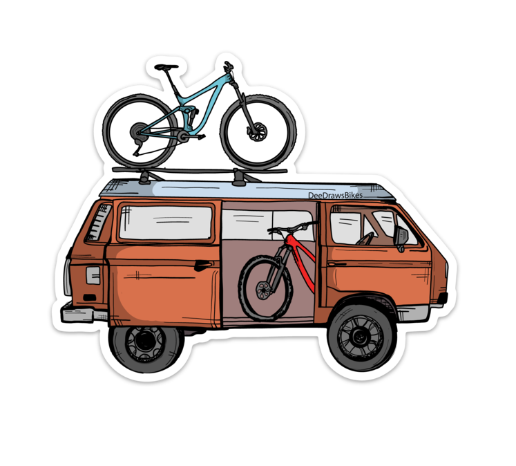 Mountain Bike Van Life Decal – DeeDraws